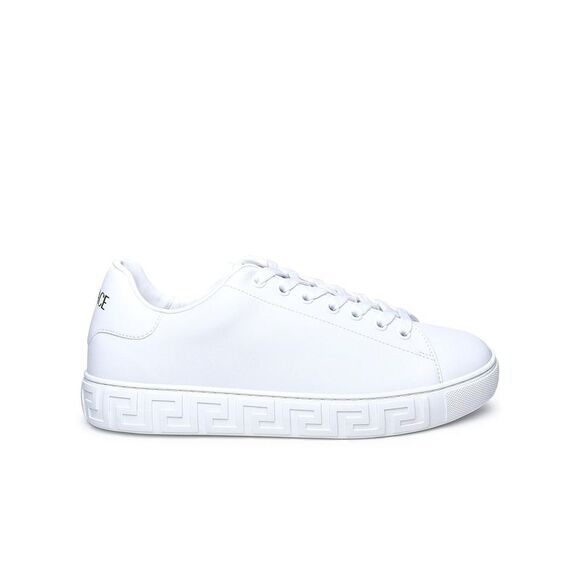 Versace | Shoes | Versace Versace White Leather Sneakers | Poshmark